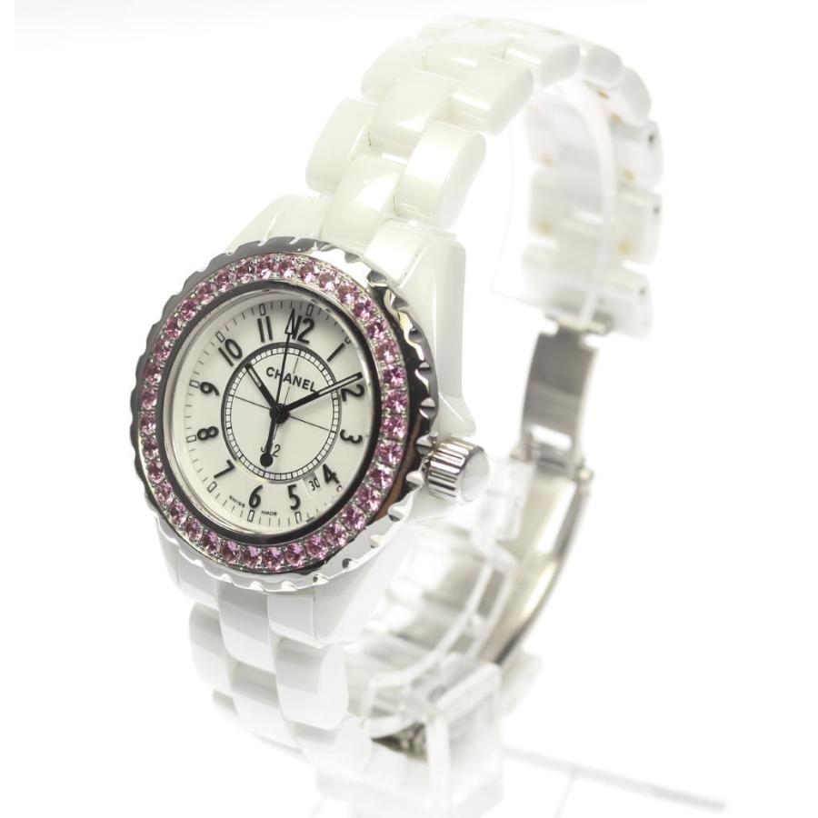 CHANEL 【CHANEL】シャネル J12 白セラ H1181 ピンクサファイヤベゼル 33mm QZ レディース : CLOSER Yahoo!ショップ - 通販 - Yahoo!ショッピング