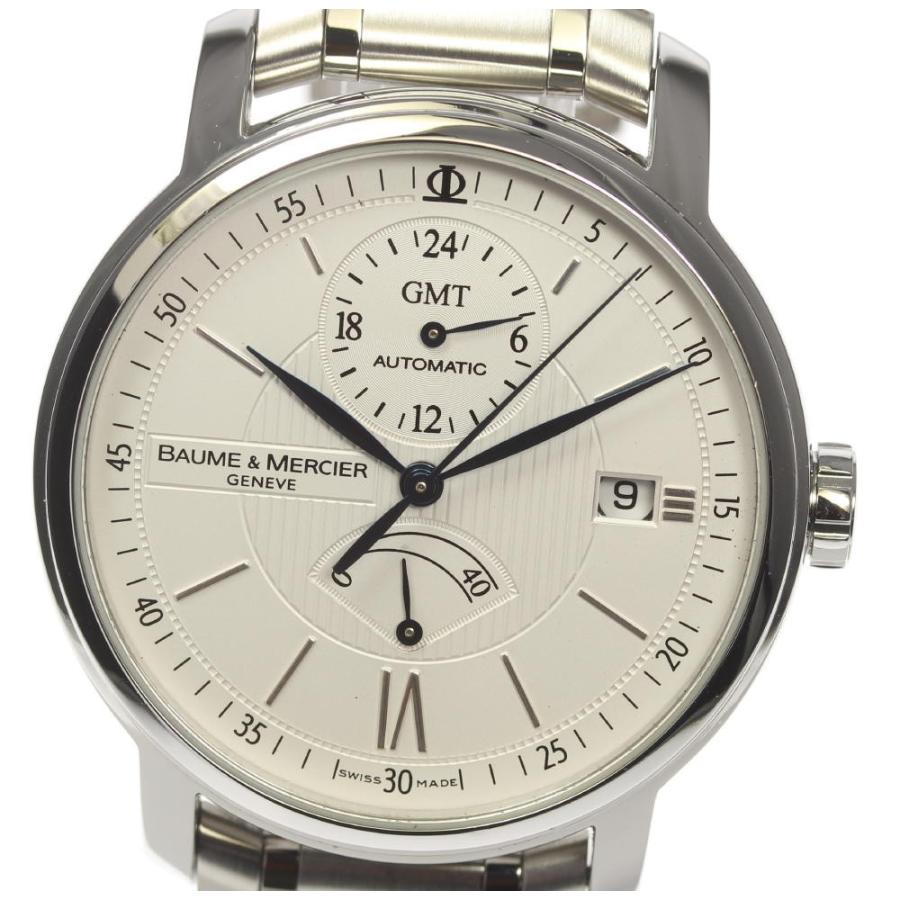 ☆美品 【Baume & Mercier】ボーム＆メルシェ クラシマ エグゼクティブ GMT パワーリザーブ デイト M0A08838 自動巻き メンズ【ev05】 :515926 ...