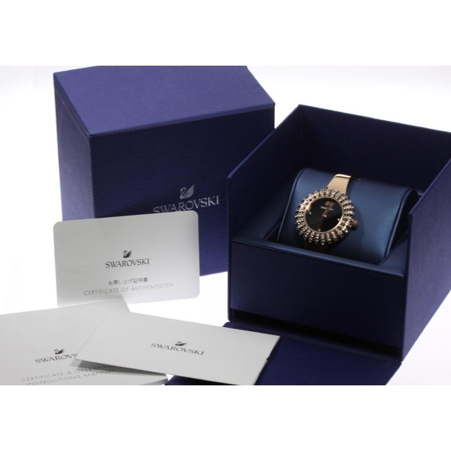 SWAROVSKI 美品☆箱・保【SWAROVSKI】スワロフスキー クリスタル ローズ 5484050 クォーツ レディース ...
