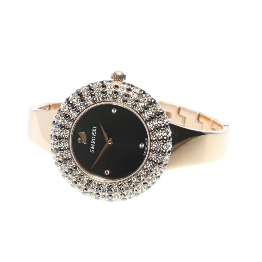 SWAROVSKI 美品☆箱・保【SWAROVSKI】スワロフスキー クリスタル ローズ 5484050 クォーツ レディース ...