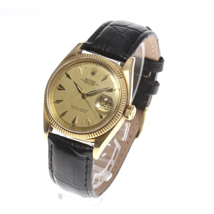 ROLEX ☆訳あり【ROLEX】ロレックス デイトジャスト ref.6605 K14YG アンティーク cal.1065 自動巻き メンズ ...