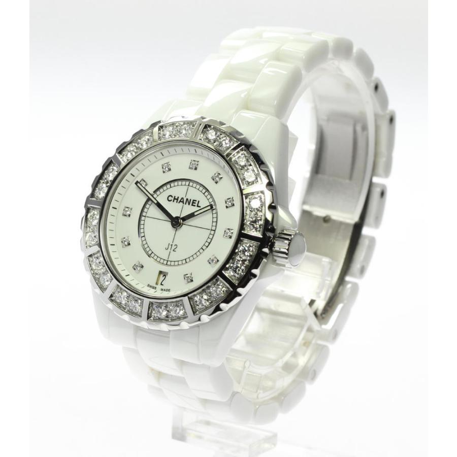 CHANEL ☆美品【CHANEL】シャネル J12 白セラミック ダイヤベゼル 11P H2430 クォーツ メンズ : CLOSER ...