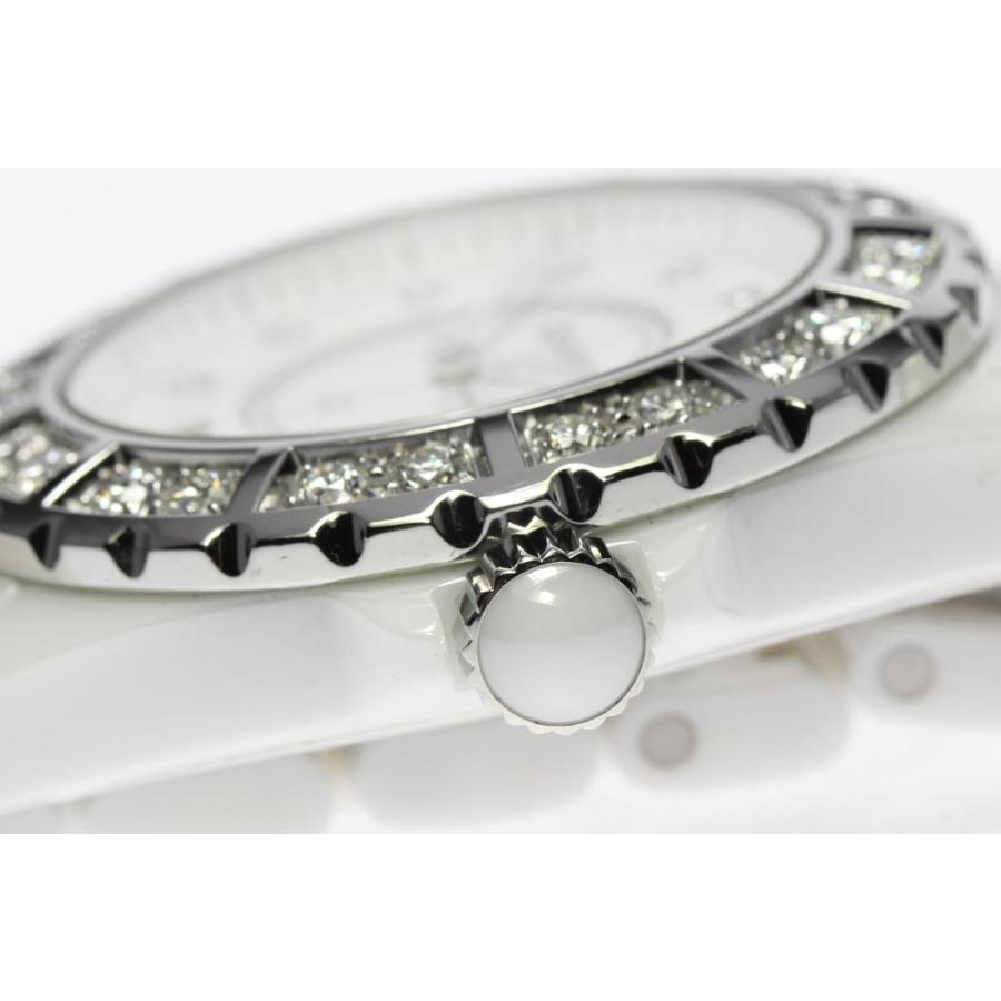 CHANEL ☆美品【CHANEL】シャネル J12 白セラミック ダイヤベゼル 11P H2430 クォーツ メンズ : CLOSER ...