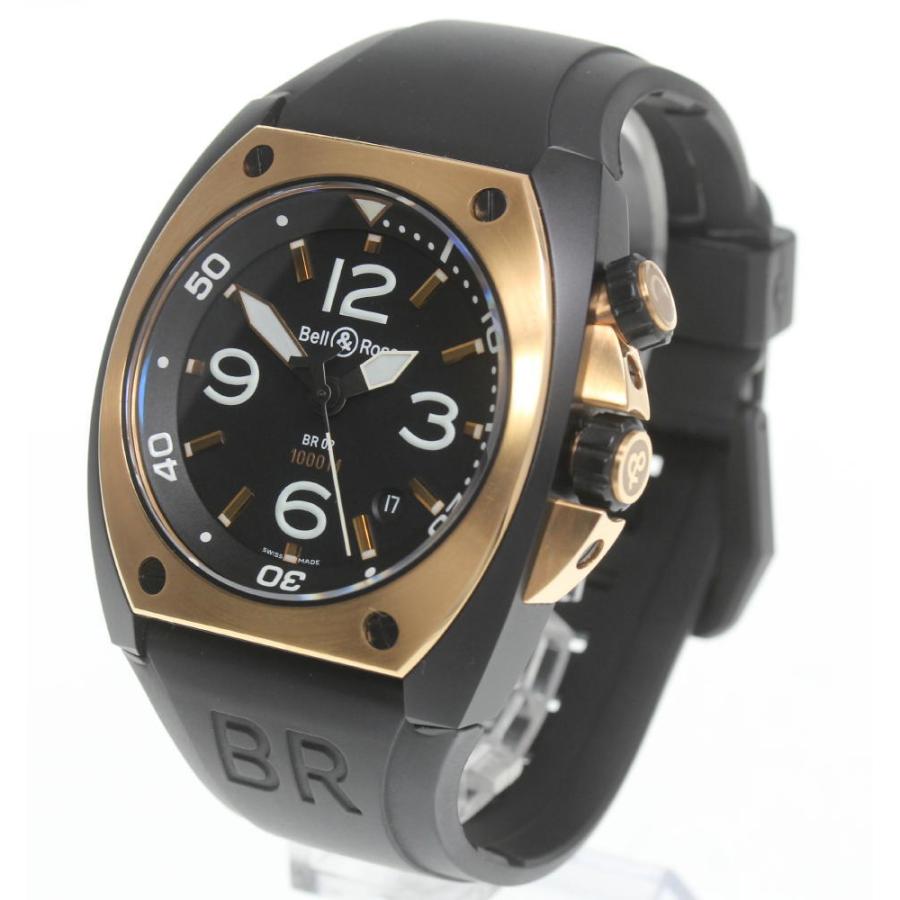 ベル&ロス ☆美品【Bell＆Ross】ベル＆ロス カーボンフィニッシュ デイト BR02-20-S/R-625 自動巻き メンズ ...
