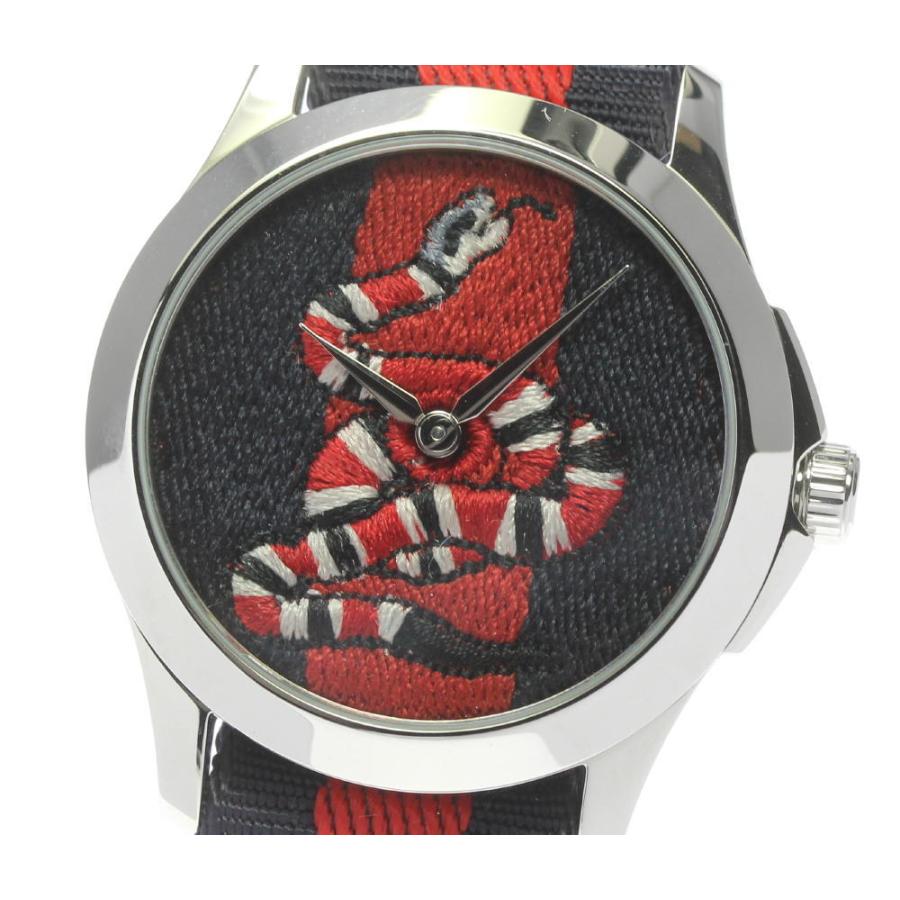 GUCCI ☆美品 箱保【GUCCI】グッチ Gタイムレス キングスネーク 126.4/YA126493 クォーツ メンズ : CLOSER ...