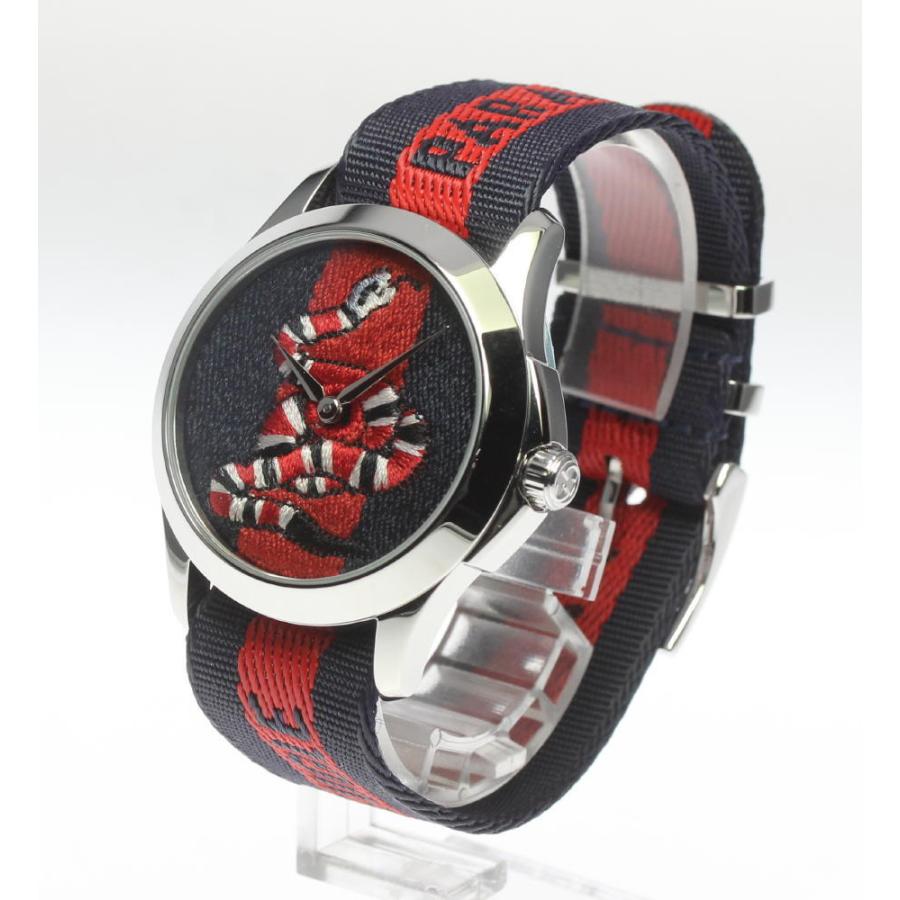 GUCCI ☆美品 箱保【GUCCI】グッチ Gタイムレス キングスネーク 126.4/YA126493 クォーツ メンズ : CLOSER ...