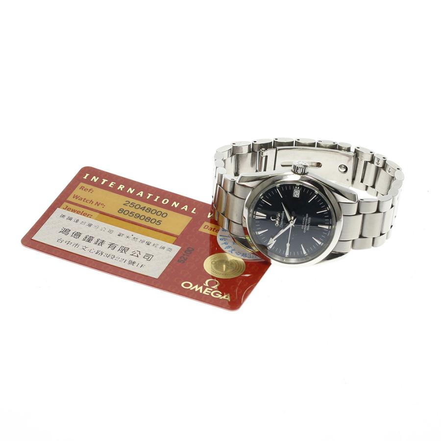 OMEGA 保証書付【OMEGA】オメガ シーマスター アクアテラ デイト Cal.2500 2504.80 自動巻き ボーイズ : CLOSER Yahoo!ショップ - 通販 ...
