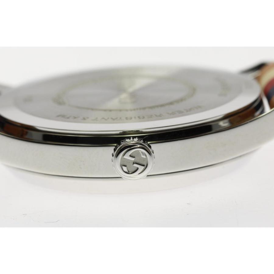 GUCCI（グッチ） ☆美品 保証書【GUCCI】グッチ Gタイムレス ウェブ ストライプ 126.4 YA1264078 クォーツ メンズ ...
