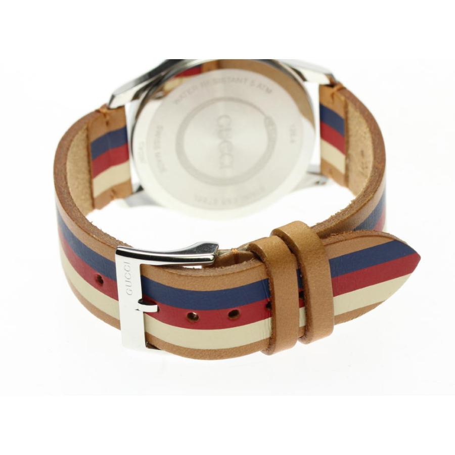 GUCCI（グッチ） ☆美品 保証書【GUCCI】グッチ Gタイムレス ウェブ ストライプ 126.4 YA1264078 クォーツ メンズ ...