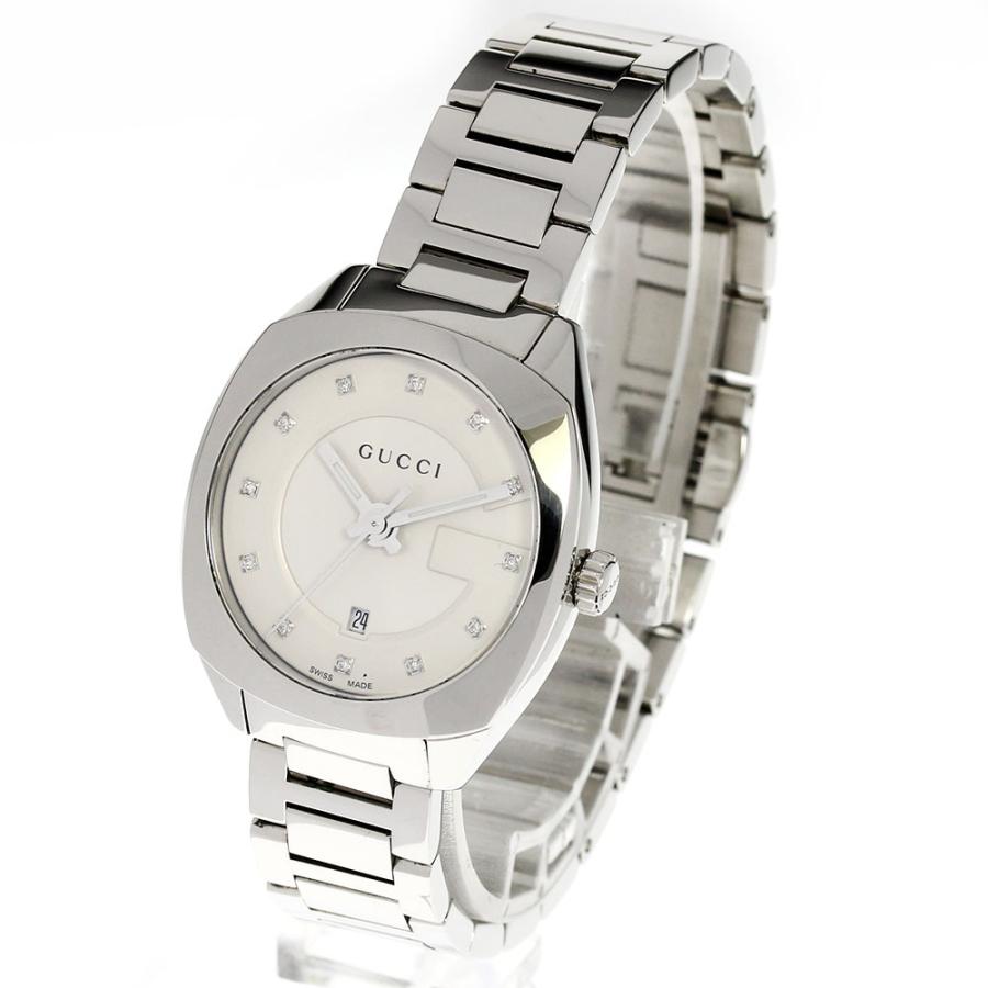 GUCCI（グッチ） ☆良品★箱・保証書付き【GUCCI】グッチ 12Pダイヤ YA142504/142.5 クォーツ レディース ...