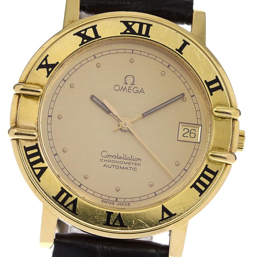 OMEGA オメガ コンステレーション K18YG デイト 自動巻き メンズ _628392 : CLOSER Yahoo!ショップ - 通販 - Yahoo!ショッピング