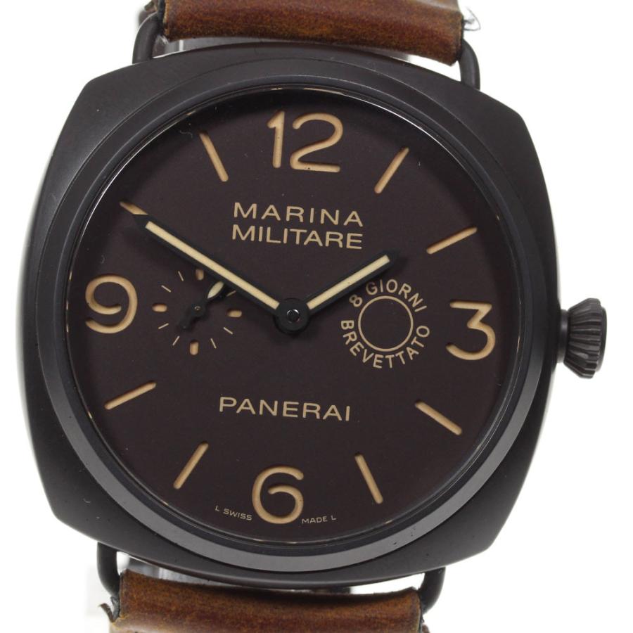 OFFICINE PANERAI ベルト訳あり☆★箱付き【PANERAI】パネライ ラジオミール コンポジット マリーナ ミリターレ 8デイズ ...