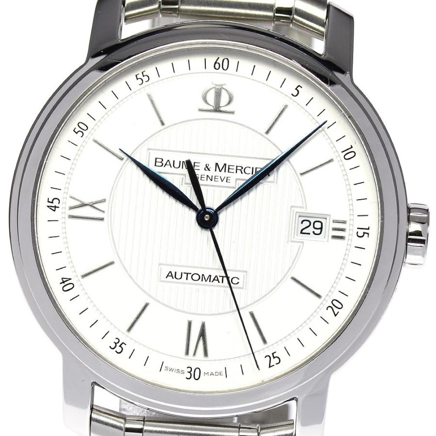 ☆良品★保証書付き【Baume & Mercier】ボーム＆メルシェ クラシマ デイト M0A08837 自動巻き メンズ : 633619 ...