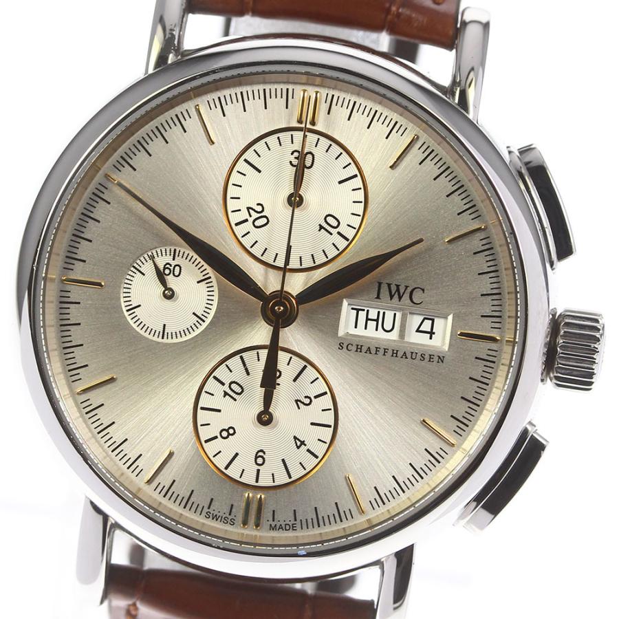IWC SCHAFFHAUSEN ☆良品★保証書付き【IWC SCHAFFHAUSEN】IWC ポートフィノ クロノグラフ デイデイト ...