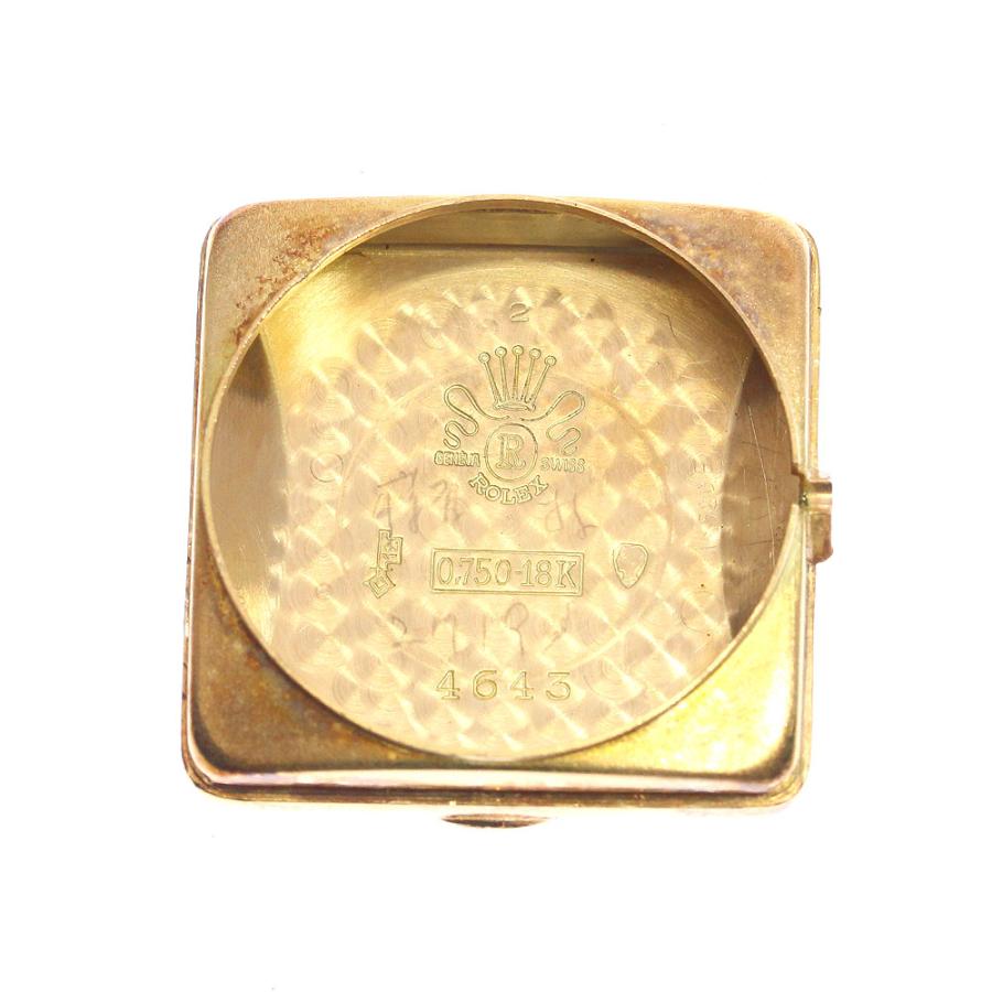 ☆訳あり 【ROLEX】ロレックス ペーパチュアル K18YG スクエア 4643 自動巻き メンズ_648999【ev20】 :648999 ...