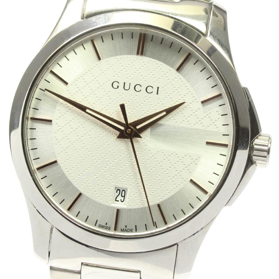 GUCCI（グッチ） ☆良品★箱付き【GUCCI】グッチ Gタイムレス デイト 126.4 YA126442 クォーツ メンズ ...