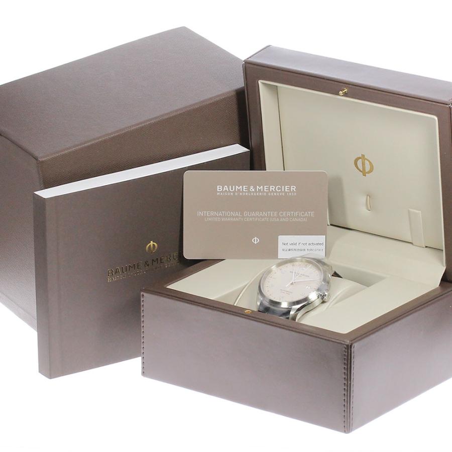 BAUME&MERCIER ☆美品★箱・保証書付き【Baume & Mercier】ボーム＆メルシェ クリフトン デュアルタイム ...