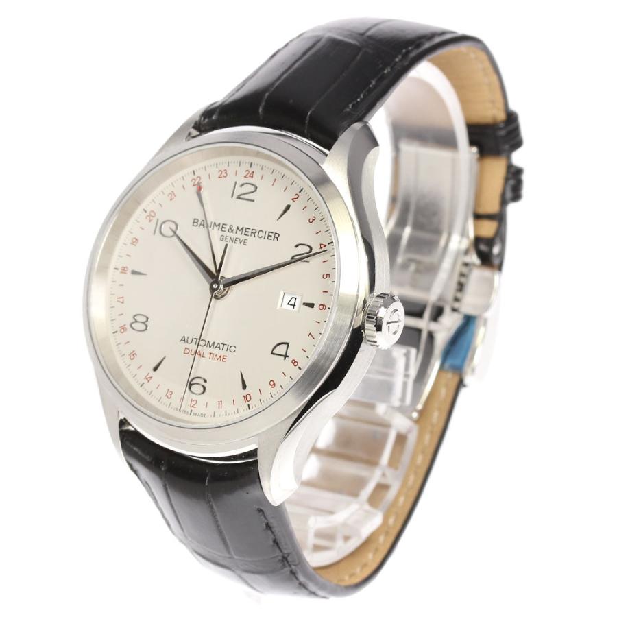 BAUME&MERCIER ☆美品★箱・保証書付き【Baume & Mercier】ボーム＆メルシェ クリフトン デュアルタイム ...
