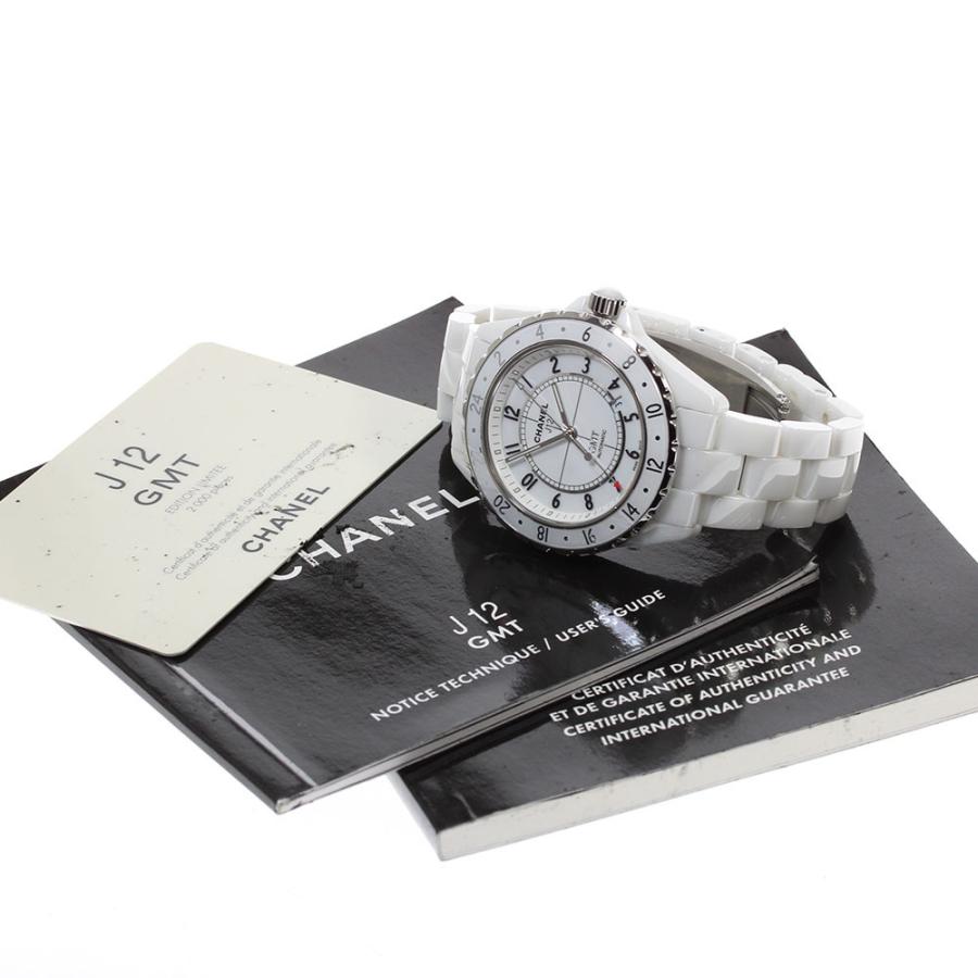 CHANEL（シャネル） ☆訳あり★保証書付き【CHANEL】シャネル J12 H2126 GMT 限定2000本 デイト 自動巻き メンズ ...