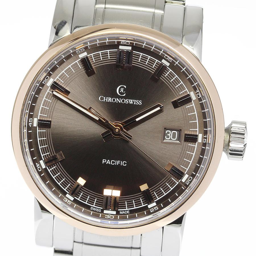 CHRONOSWISS ☆良品★内箱・保証書付き【Chronoswiss】クロノスイス パシフィック デイト CH2882-85 自動巻き ...