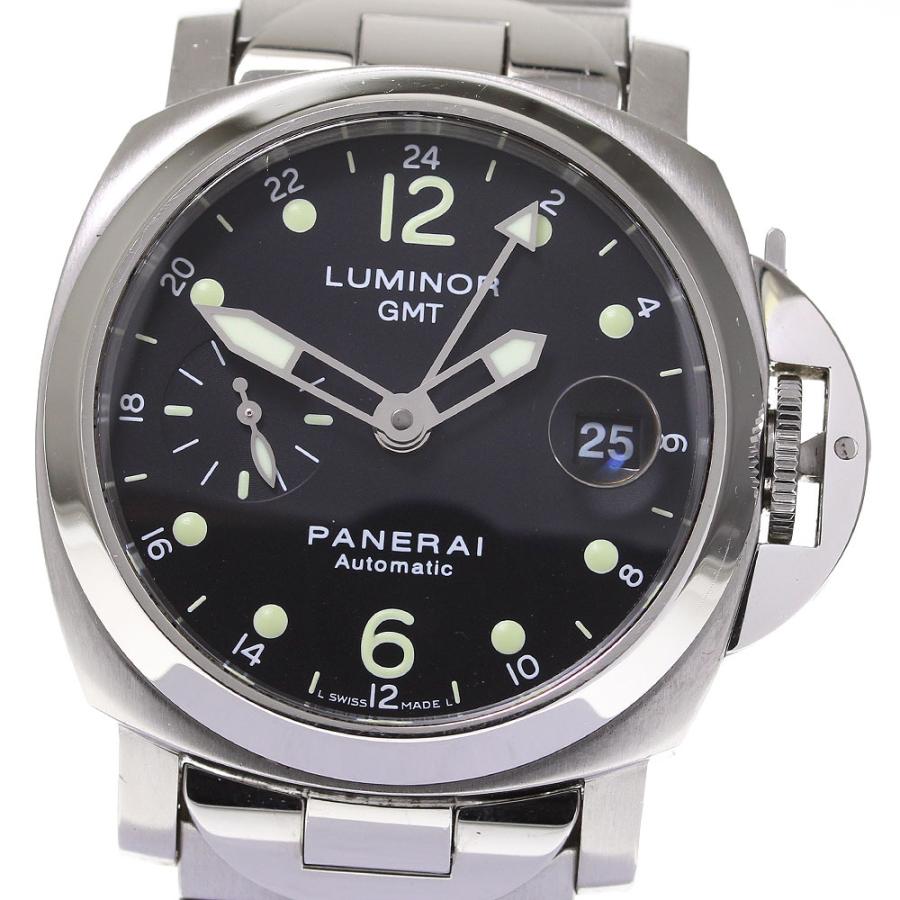 OFFICINE PANERAI ☆良品★保証書付き【PANERAI】パネライ ルミノール GMT PAM00160 自動巻き メンズ ...