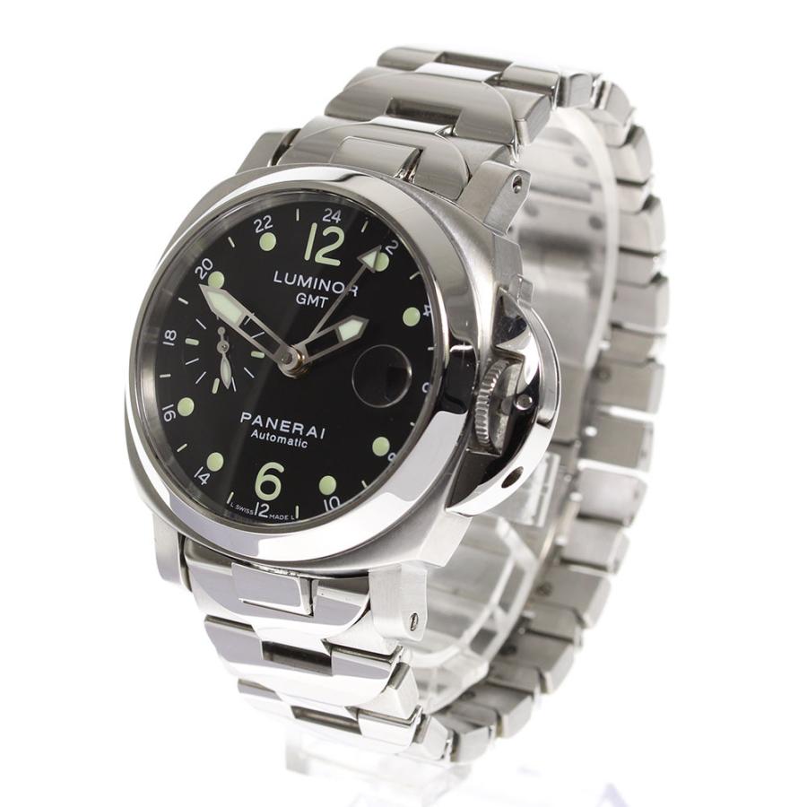 OFFICINE PANERAI ☆良品★保証書付き【PANERAI】パネライ ルミノール GMT PAM00160 自動巻き メンズ ...