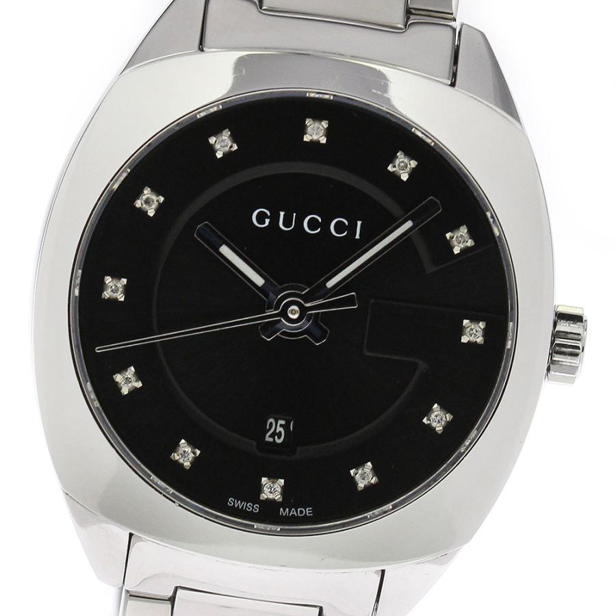 GUCCI（グッチ） ★箱・保証書付き【GUCCI】グッチ ミドルウォッチ 12Pダイヤ YA142503/142.5 クォーツ レディース ...