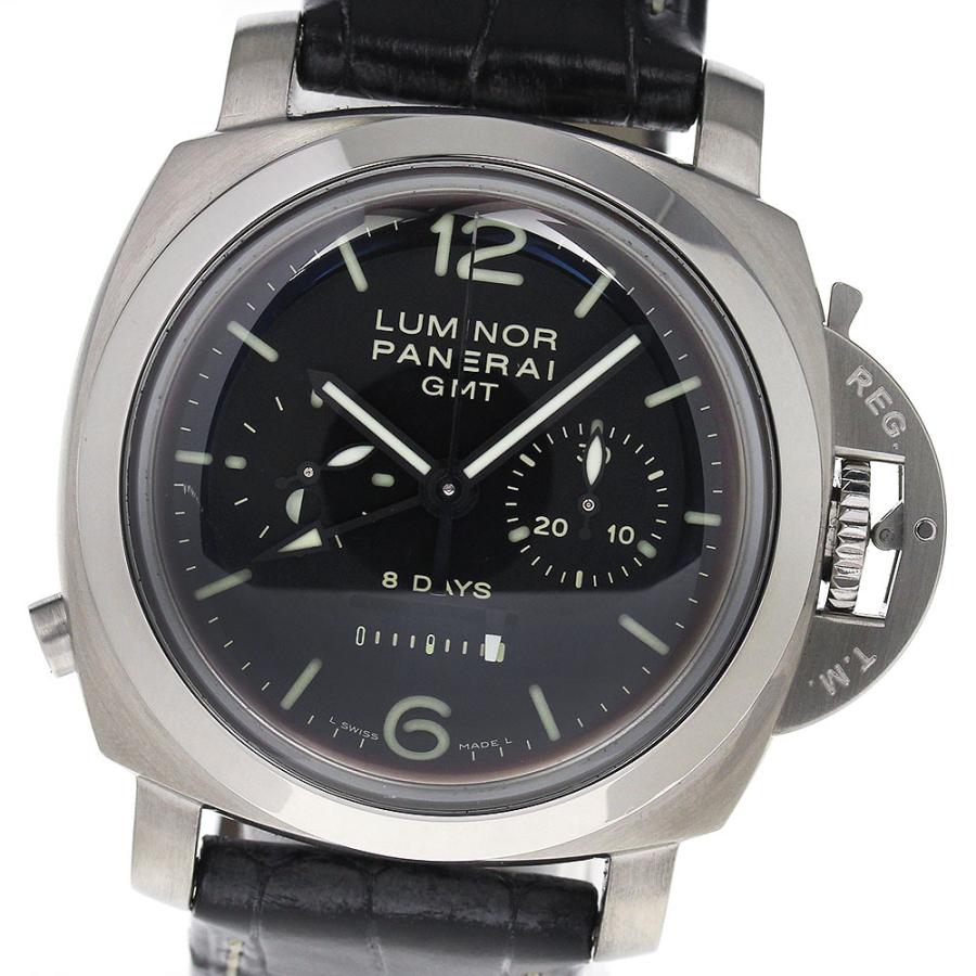 ★箱・保証書付き【PANERAI】パネライ ルミノール 8Days PAM00275 GMT クロノグラフ 手巻き メンズ :686898 ...