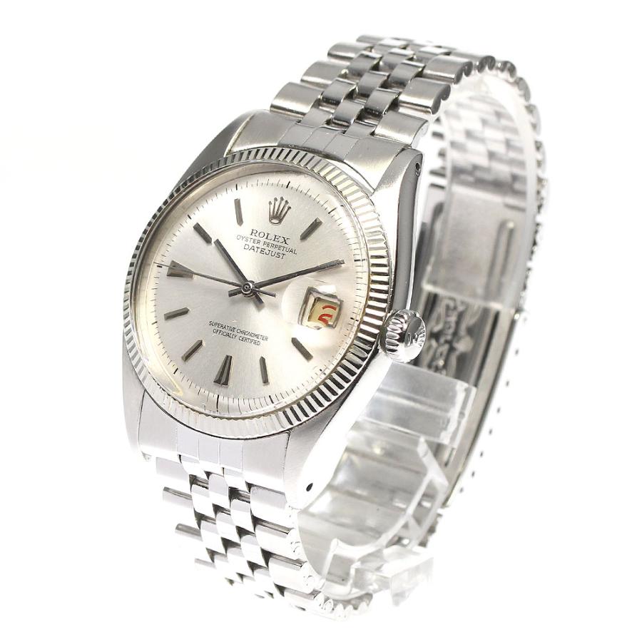 ROLEX（ロレックス） 訳あり ROLEX 6605 オイスターペーパチュアル デイトジャスト Cal.1065 リダンダイアル 赤黒デイト ...