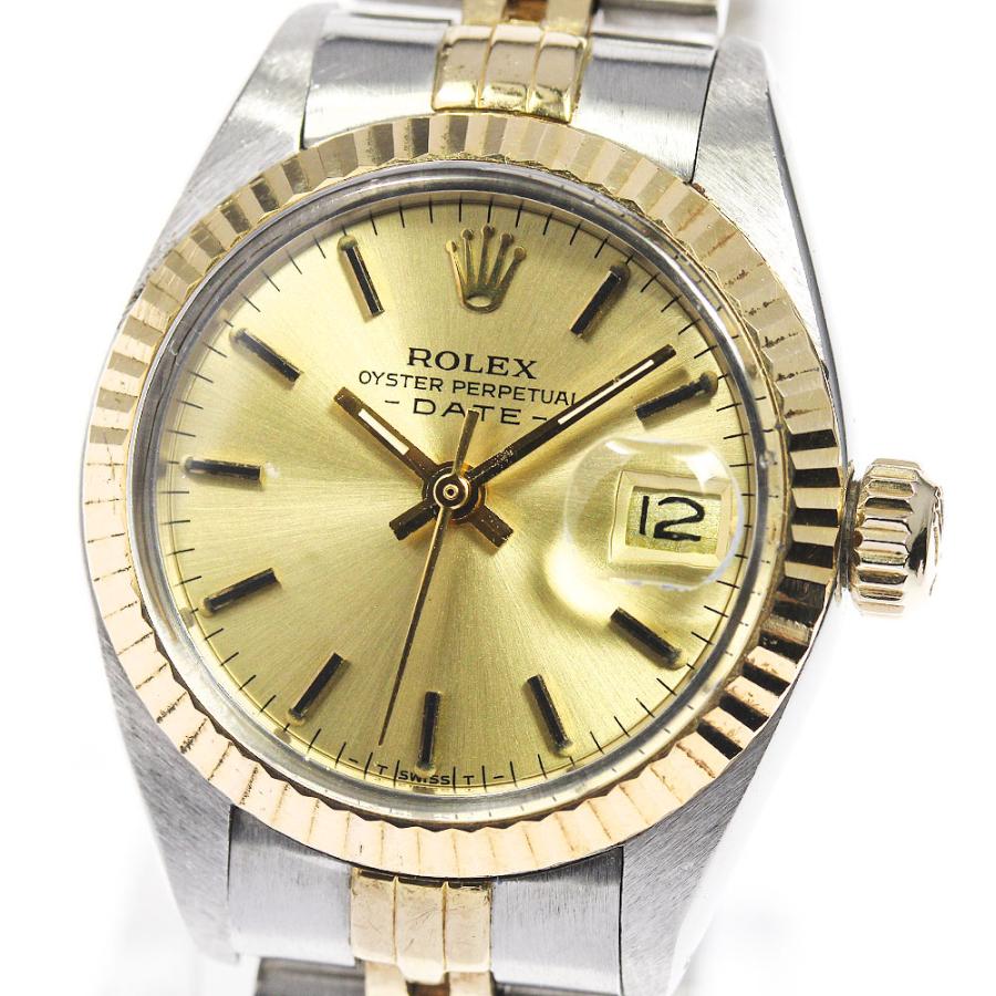 ROLEX（ロレックス） 【ROLEX】ロレックス オイスター パーペチュアル デイト cal.2030 YGコンビ 6917 自動巻き ...