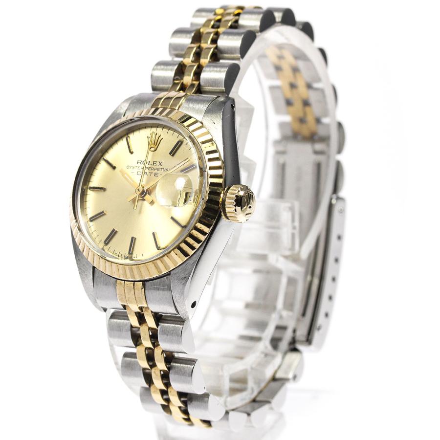 【ROLEX】ロレックス オイスター パーペチュアル デイト cal.2030 YGコンビ 6917 自動巻き レディース_692832 ...