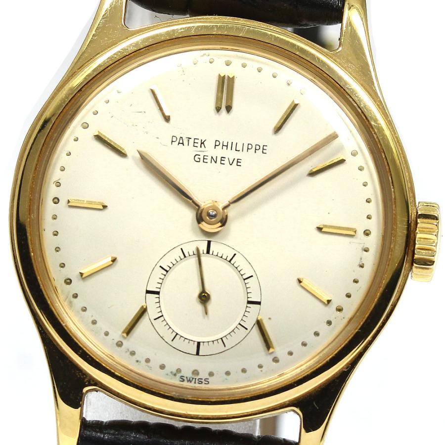 PATEK PHILIPPE（パテック フィリップ） 訳あり PATEK PHILIPPE 2451 カラトラバ K18YG Cal.10-200 手巻き メンズ _694902 ...