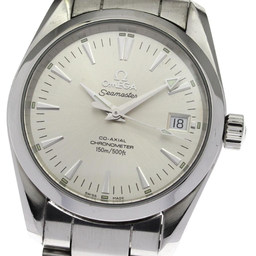 OMEGA 訳あり オメガ 2504.30 シーマスター アクアテラ コーアクシャル クロノメーター 自動巻き ボーイズ _695449 ...