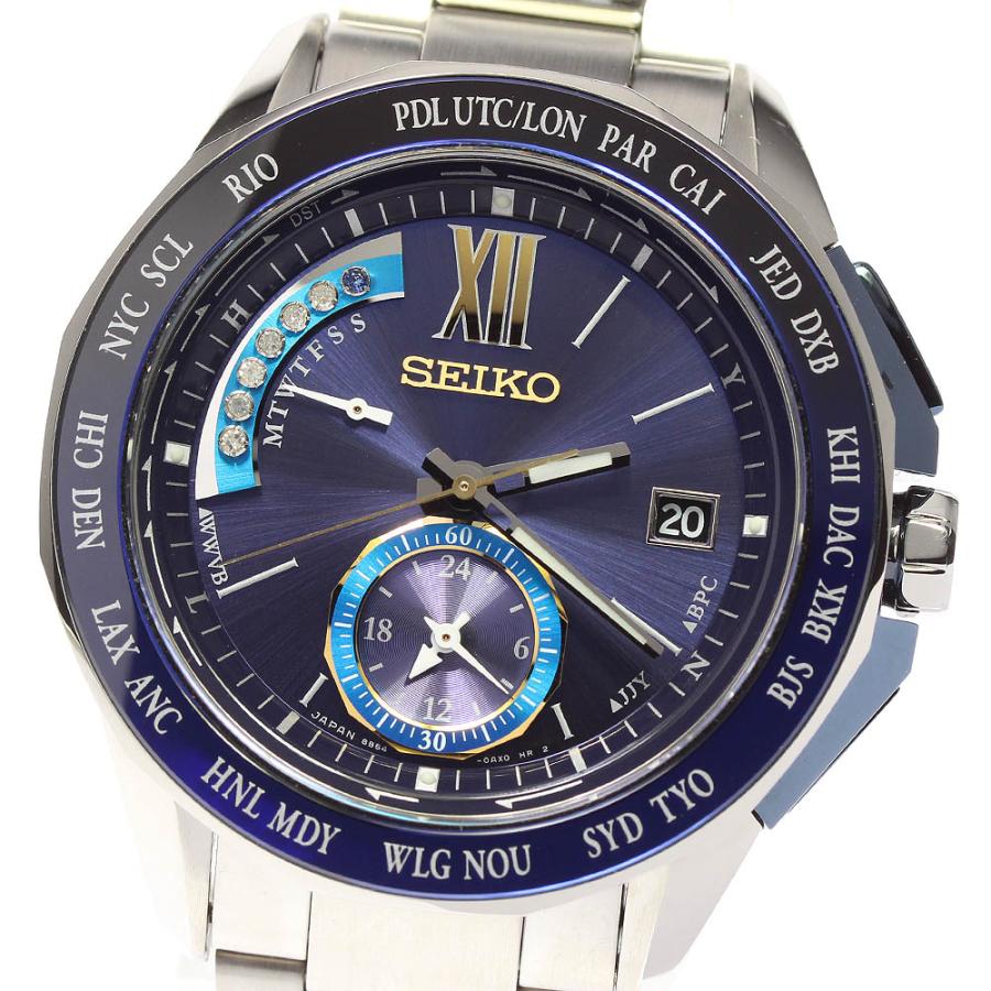 SEIKO ☆訳あり★箱付き【SEIKO】セイコー ブライツ ボンベイサファイア 300本限定 8B54-0BA0 SAGA155 ソーラー ...