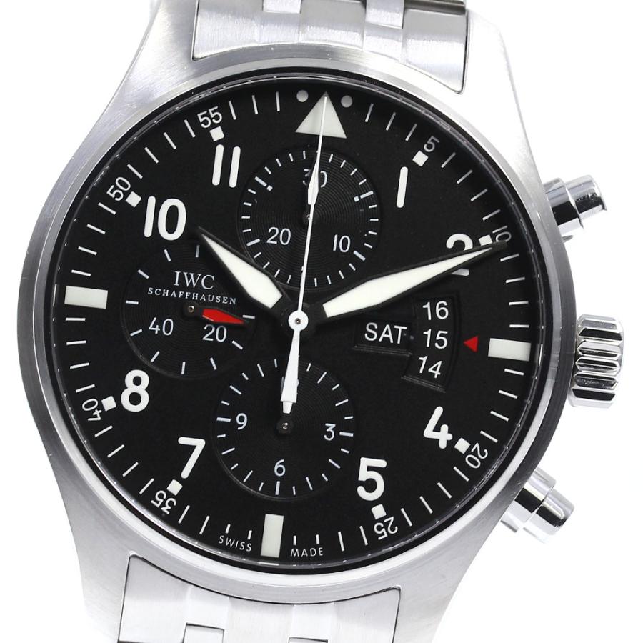 メーカーOH済☆良品★保証書付き【IWC SCHAFFHAUSEN】IWC パイロットウォッチ クロノグラフ IW377704 自動巻き メンズ_701838 : 701838 ...
