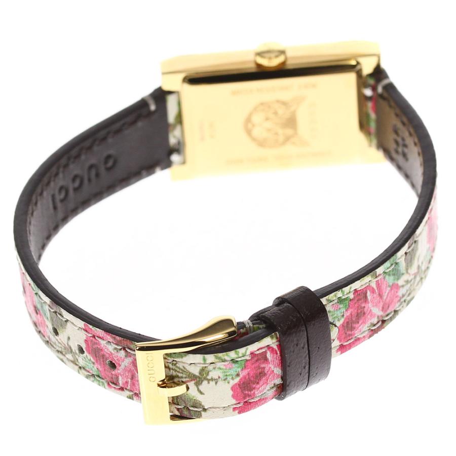 ☆美品★箱・保証書付き【GUCCI】グッチ Gフレーム シェル フラワー 147.4/YA147406 クォーツ レディース_702901 : ...