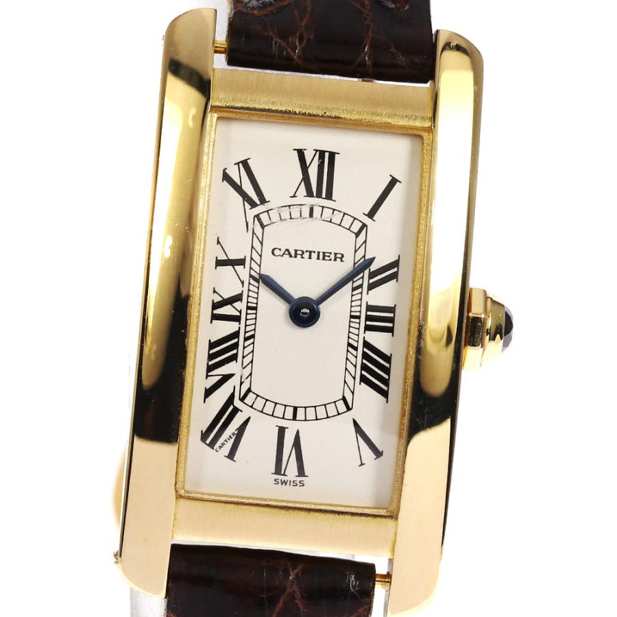 Cartier 【CARTIER】カルティエ タンクアメリカンSM K18YG W2601556 クォーツ レディース_704251 ...