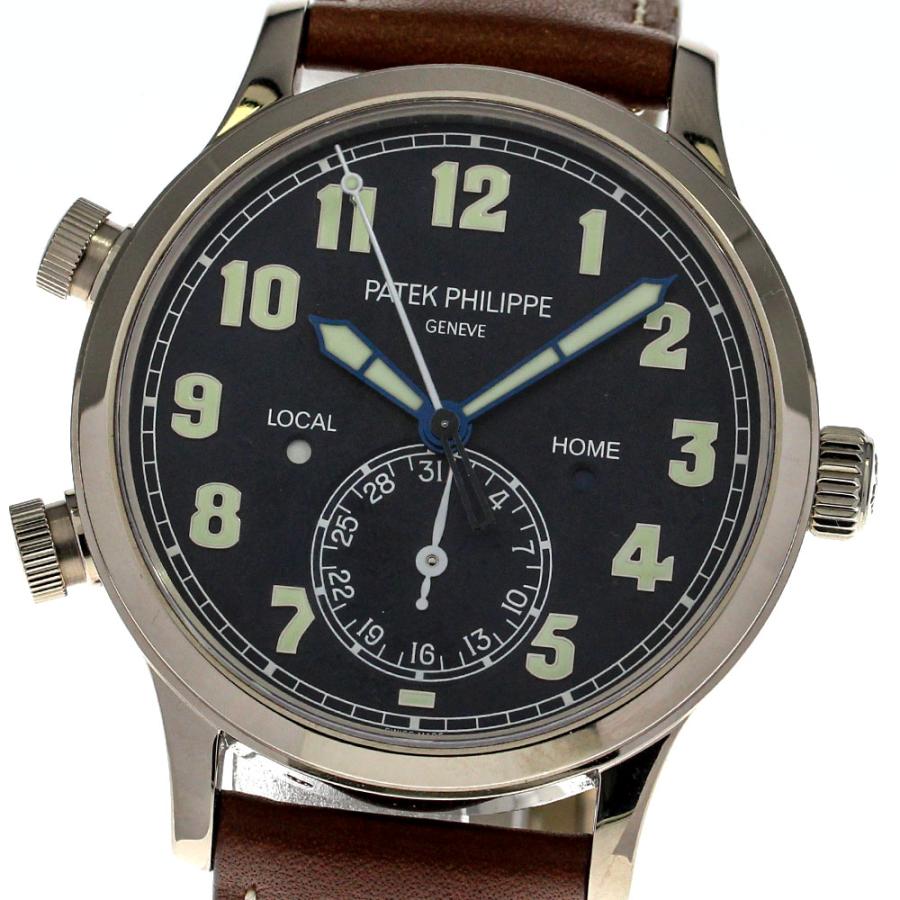 ☆美品★箱・保付き【PATEK PHILIPPE】パテックフィリップ カラトラバ パイロット トラベルタイム K18WG 5524G-001 自動巻き メンズ_704416 :704416 ...