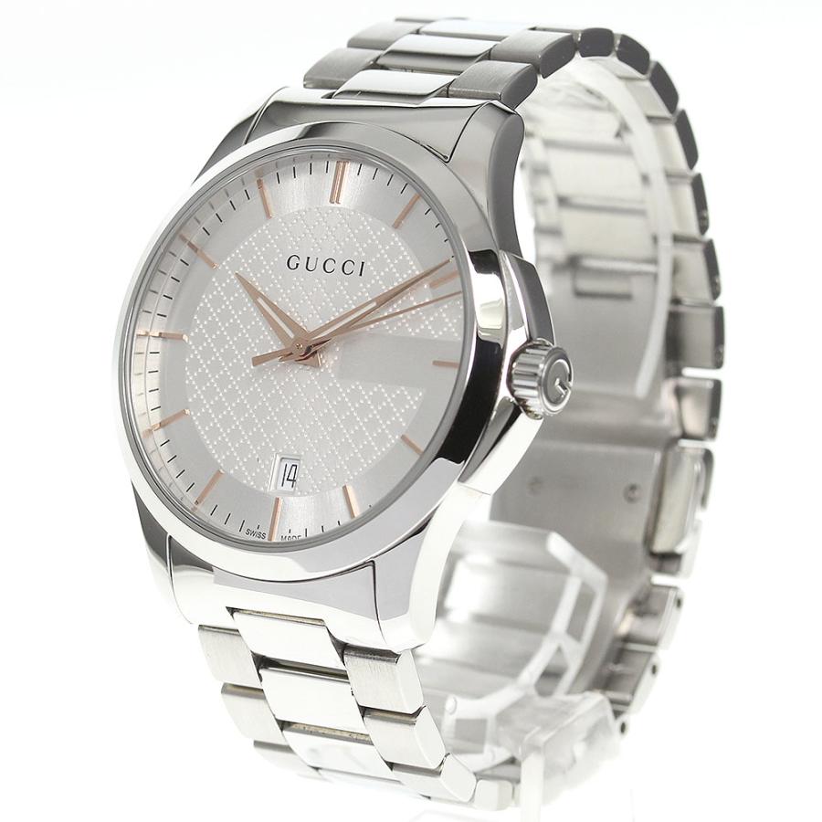 GUCCI ☆美品★内箱・保証書付き【GUCCI】グッチ Gタイムレス デイト 126.4/YA126442 クォーツ メンズ_706142 ...