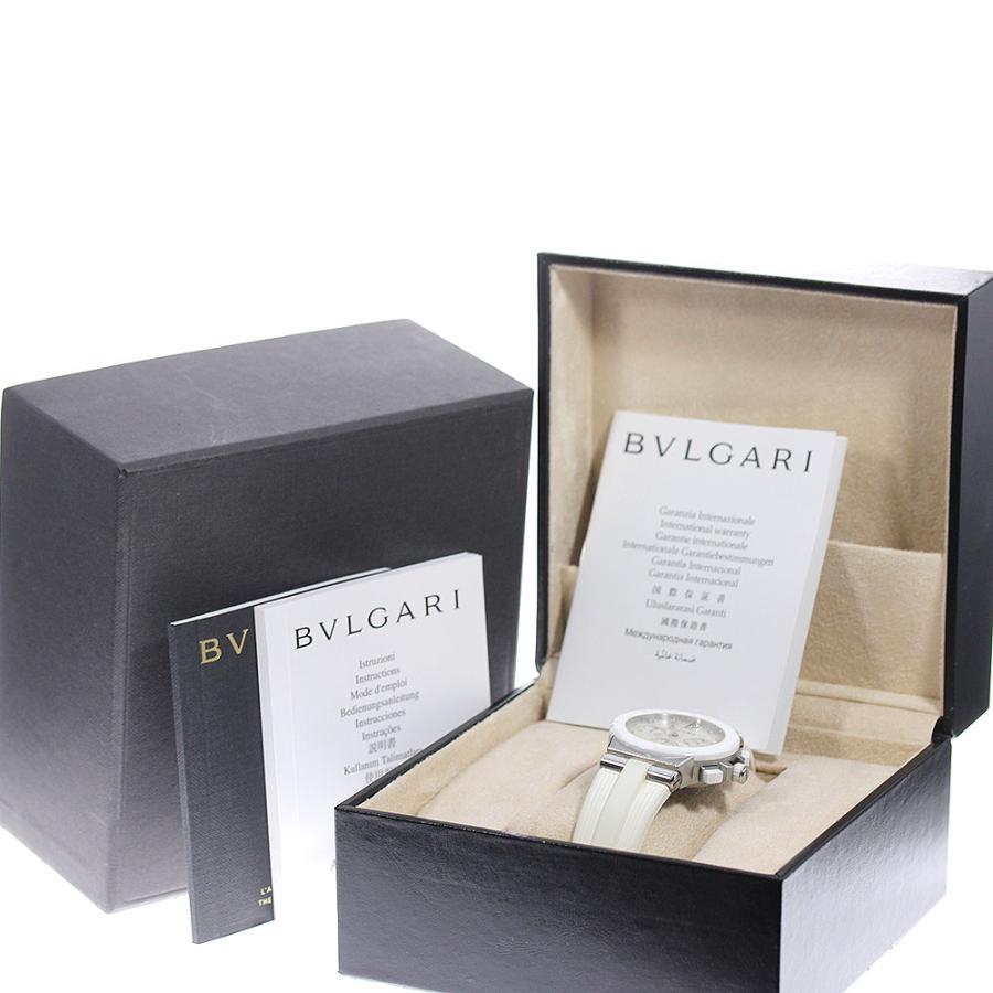 BVLGARI（ブルガリ） ★箱・保証書付き【BVLGARI】ブルガリ ディアゴノ クロノグラフ 8Pダイヤ DG37SCCH 自動巻き ...