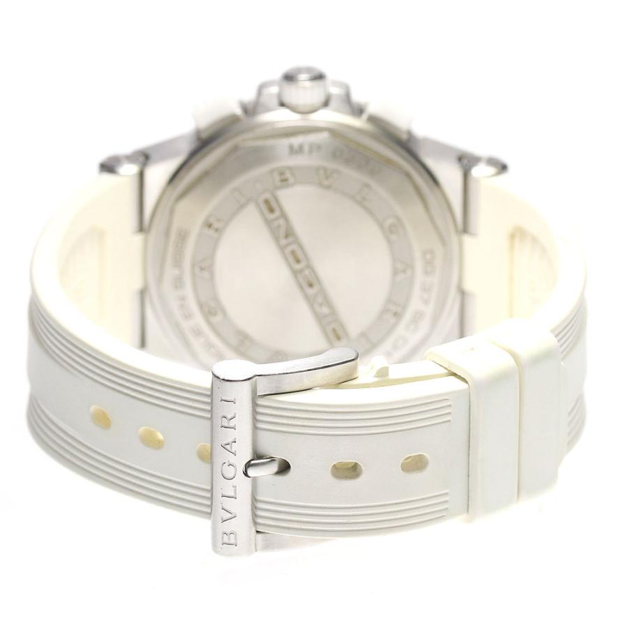 BVLGARI ★箱・保証書付き【BVLGARI】ブルガリ ディアゴノ クロノグラフ 8Pダイヤ DG37SCCH 自動巻き ボーイズ ...