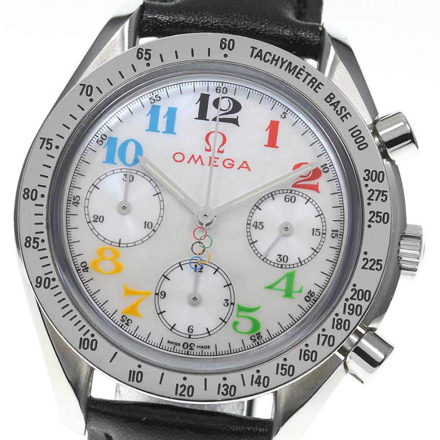 ☆良品★箱・保証書付き【OMEGA】オメガ スピードマスター トリノオリンピック クロノグラフ 3836.70.36 自動巻き メンズ ...
