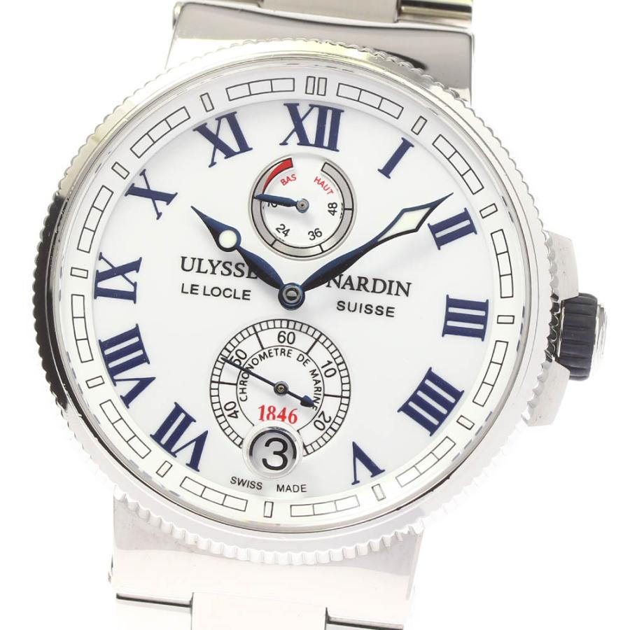 ☆良品【Ulysse Nardin】ユリス・ナルダン マリーン クロノメーター パワーリザーブ 1183-126-3/60 自動巻き メンズ_710917 : 710917 : CLOSER ...