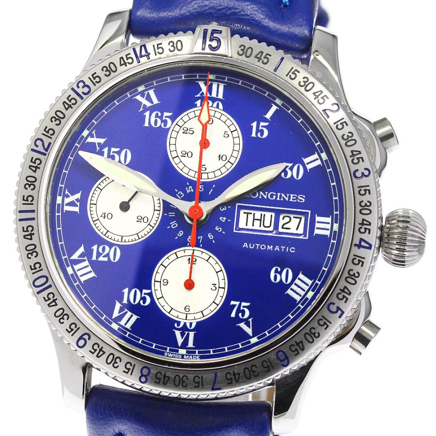 LONGINES ★保証書付き【LONGINES】ロンジン リンドバーグ クロノグラフ デイデイト L2.618.4 自動巻き メンズ_712540 : CLOSER Yahoo!ショップ ...