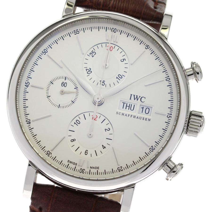 IWC SCHAFFHAUSEN ★保証書付き【IWC SCHAFFHAUSEN】IWC ポートフィノ クロノグラフ デイデイト IW391007 自動巻き メンズ_712662 ...