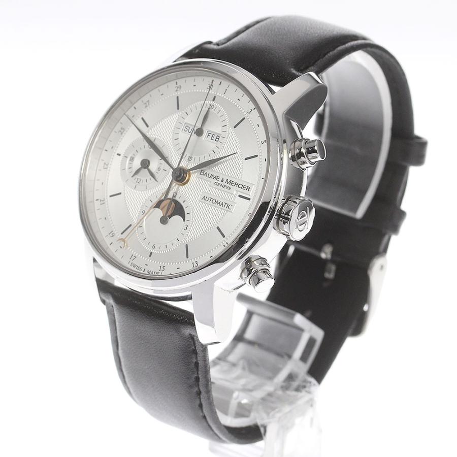BAUME&MERCIER ★箱・保証書付き【Baume & Mercier】ボーム＆メルシェ クラシマ クロノグラフ ムーンフェイズ ...