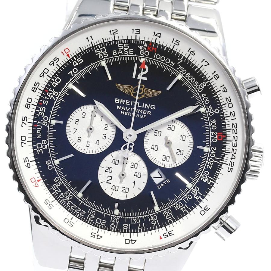☆良品【BREITLING】ブライトリング ナビタイマー ヘリテージ クロノグラフ A35340 自動巻き メンズ_713176 : ...