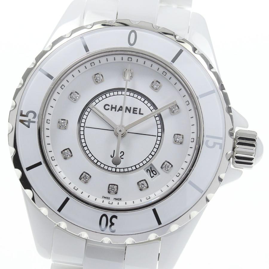 CHANEL ☆美品★保証書付き【CHANEL】シャネル J12 ホワイトセラミック 12Pダイヤ H1628 クォーツ レディース_713307 : CLOSER Yahoo!ショップ ...