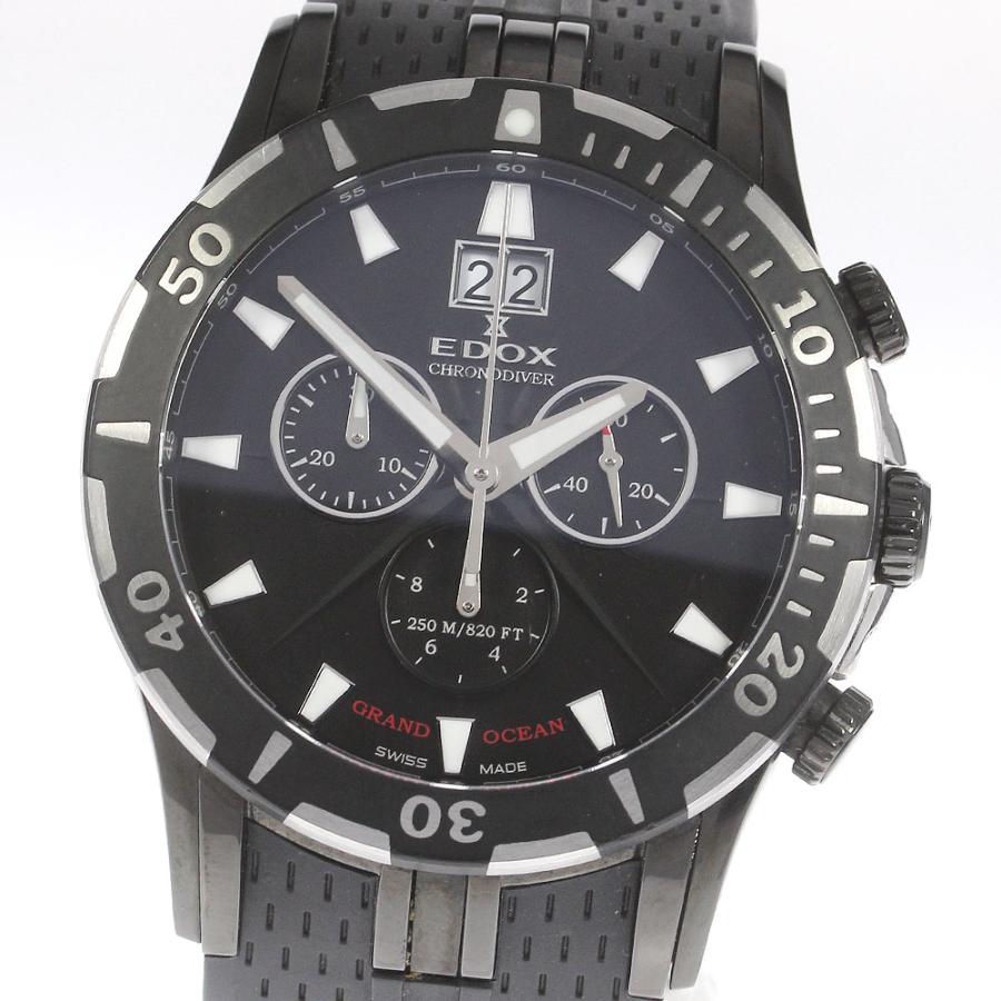 EDOX ☆美品【EDOX】エドックス グランドオーシャン クロノグラフ ダイバー ビッグデイト 10022-37N-NIN クォーツ メンズ_714988 : CLOSER Yahoo ...