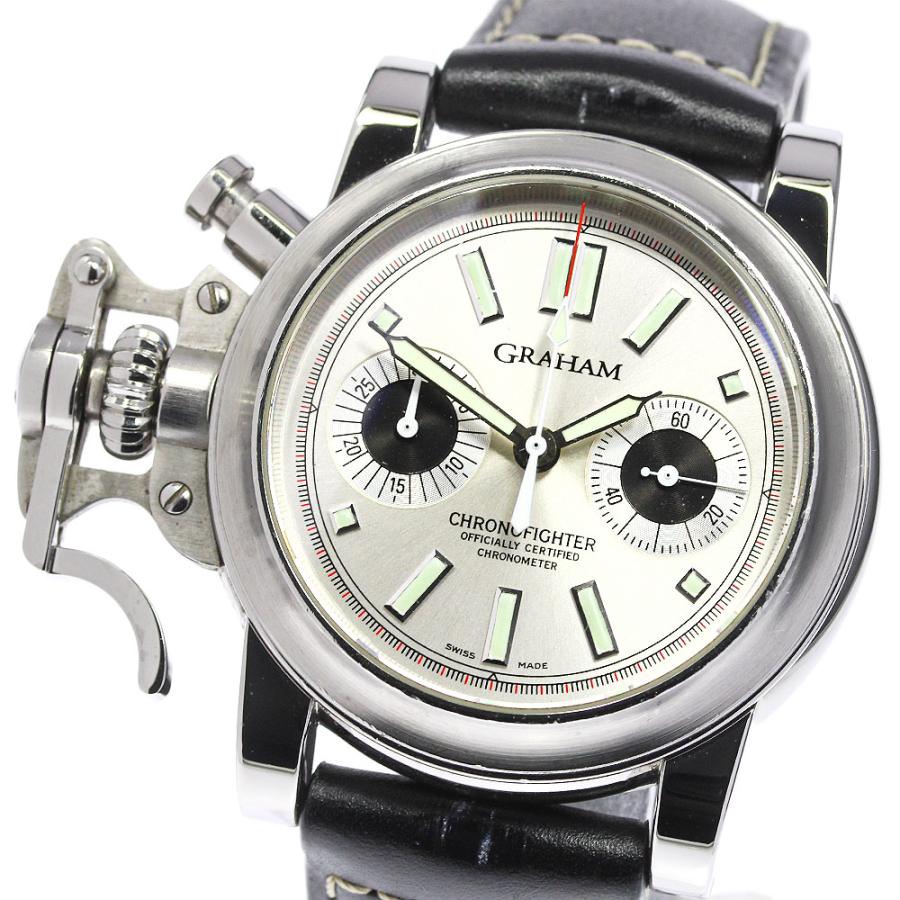 ☆訳あり ★箱・保証書付き【GRAHAM】グラハム クロノファイター クロノグラフ 2CFAS 自動巻き メンズ_718945 : ...